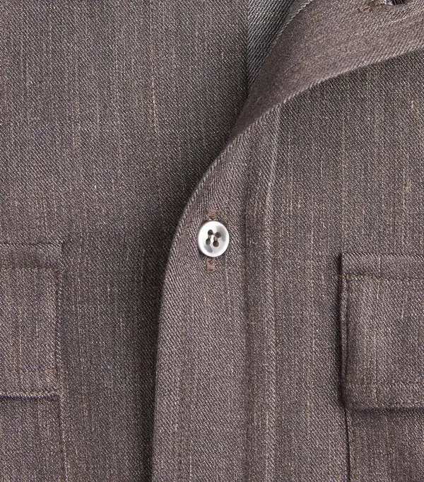 Paul & Shark Wool-silk-linen-blend Overshirt - Grey
