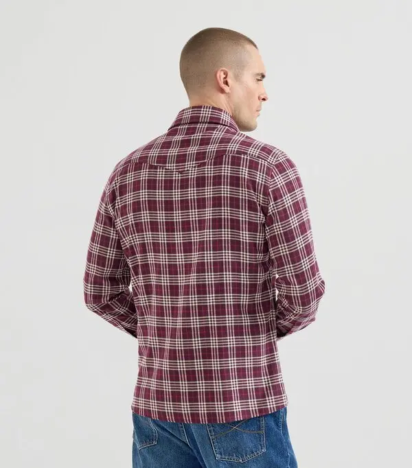 Brunello Cucinelli Flannel Check Western Shirt