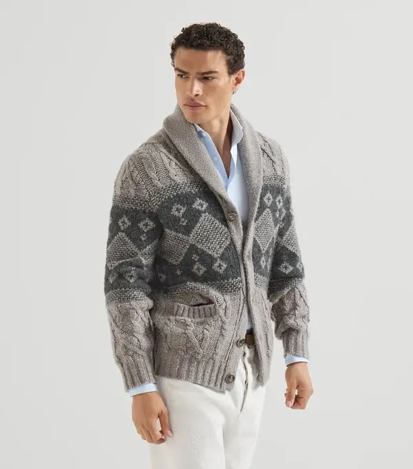 Brunello Cucinelli Virgin Wool-silk-cashmere Cardigan