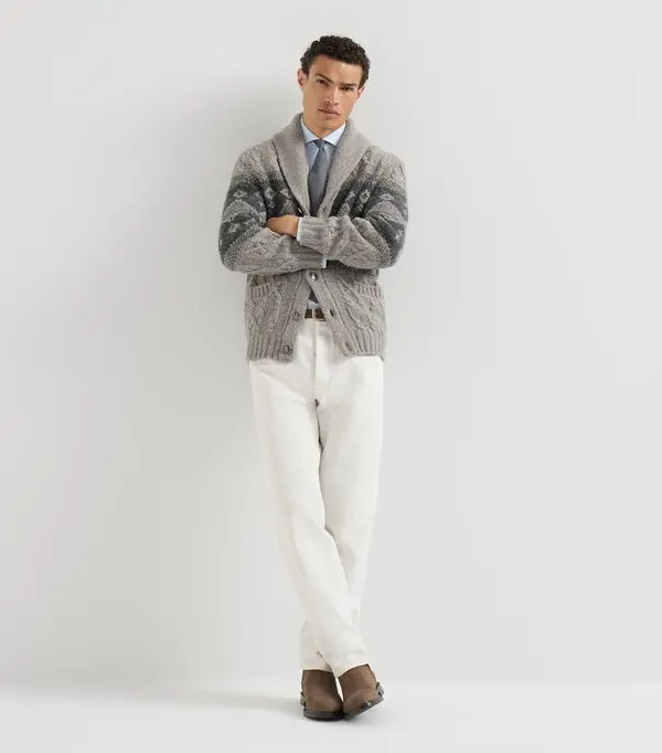 Brunello Cucinelli Virgin Wool-silk-cashmere Cardigan