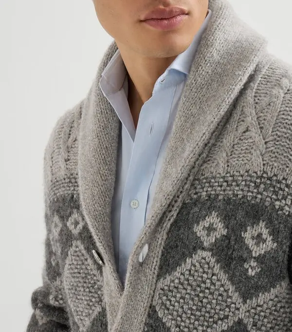 Brunello Cucinelli Virgin Wool-silk-cashmere Cardigan