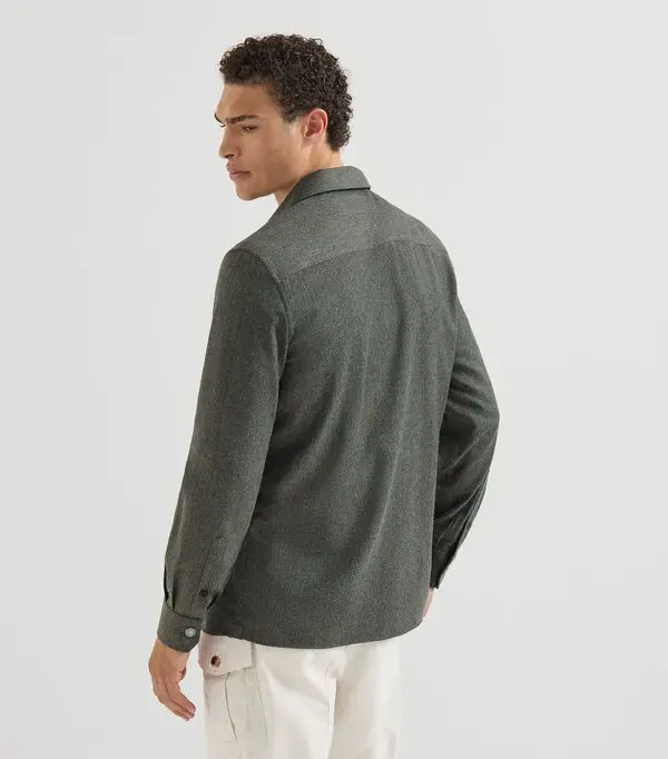 Brunello Cucinelli Virgin Wool Flannel Overshirt