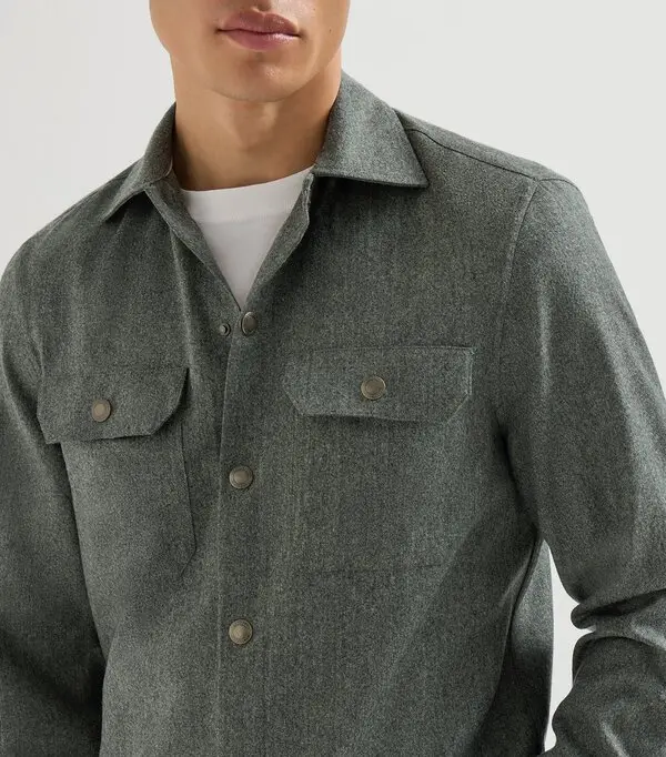 Brunello Cucinelli Virgin Wool Flannel Overshirt