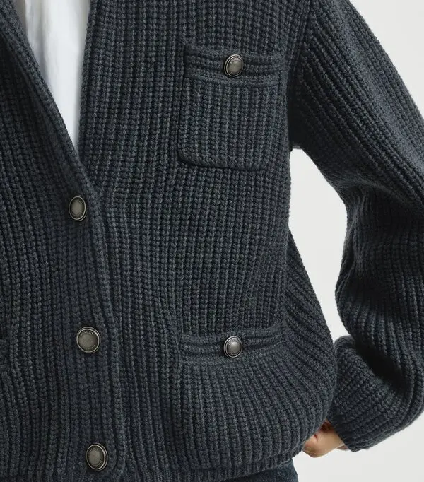 Brunello Cucinelli Cashmere Rib-knit Cardigan