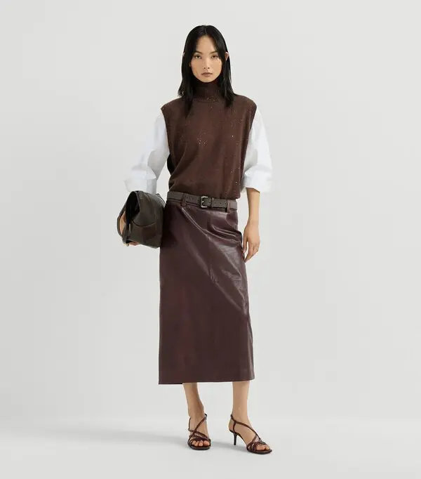 Brunello Cucinelli Cashmere-silk Embellished Sweater Vest