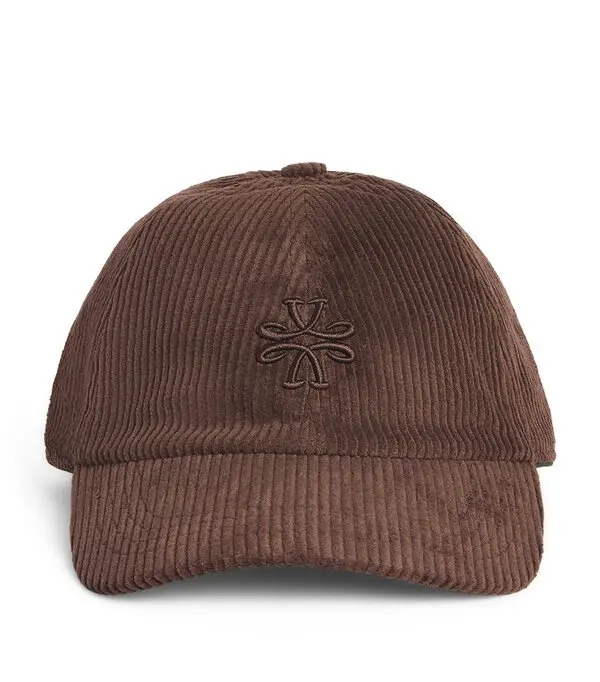 Jacob Cohen Cotton Corduroy Logo Baseball Cap - Brown