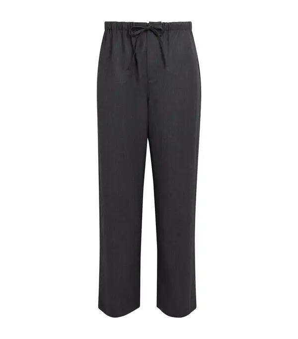 LE17SEPTEMBRE Wool-blend Drawstring Trousers - Grey
