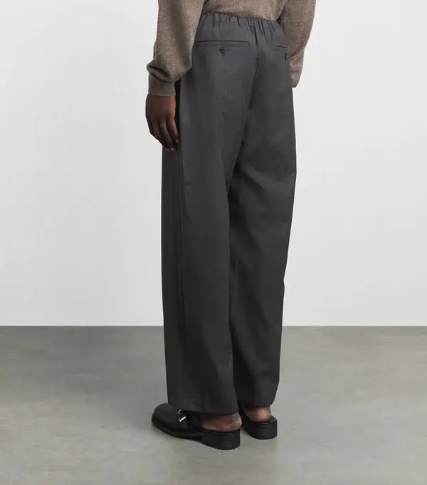 LE17SEPTEMBRE Wool-blend Drawstring Trousers - Grey