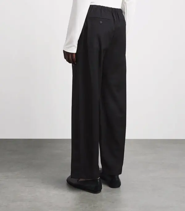 LE17SEPTEMBRE Wool-blend Drawstring Trousers - Black
