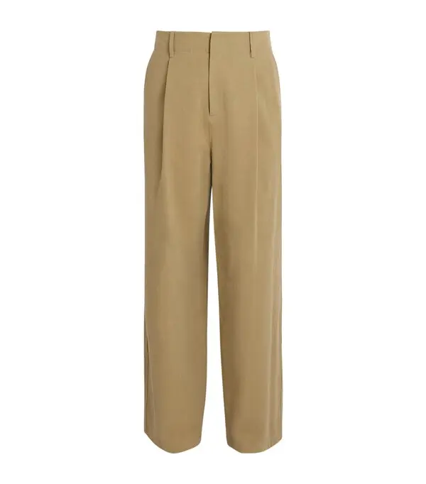 LE17SEPTEMBRE Cotton Twill Pleated Trousers