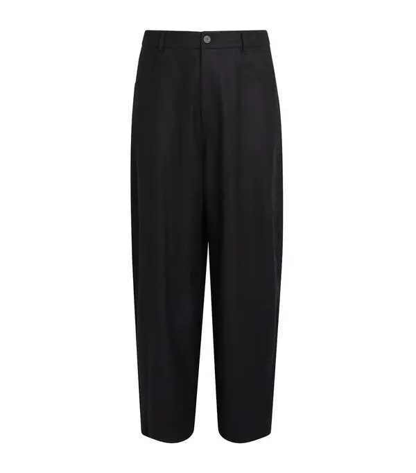 LE17SEPTEMBRE Wool Barrel-leg Trousers