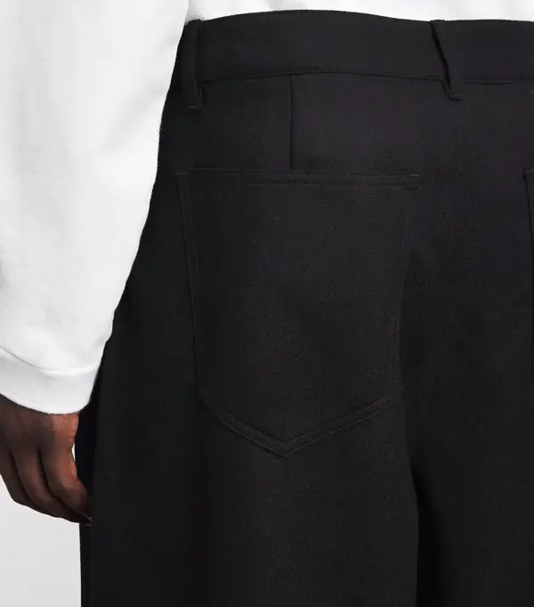 LE17SEPTEMBRE Wool Barrel-leg Trousers