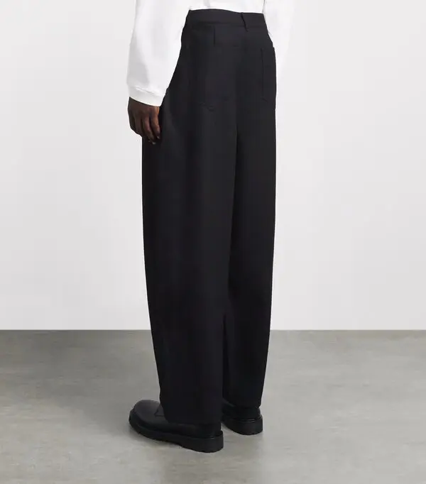 LE17SEPTEMBRE Wool Barrel-leg Trousers