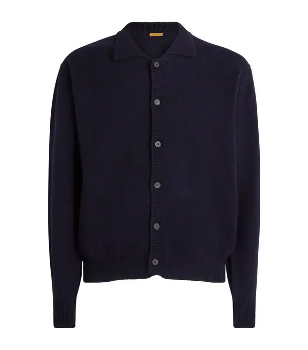 LE17SEPTEMBRE Wool-alpaca Collar Cardigan - Navy