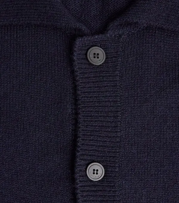 LE17SEPTEMBRE Wool-alpaca Collar Cardigan - Navy