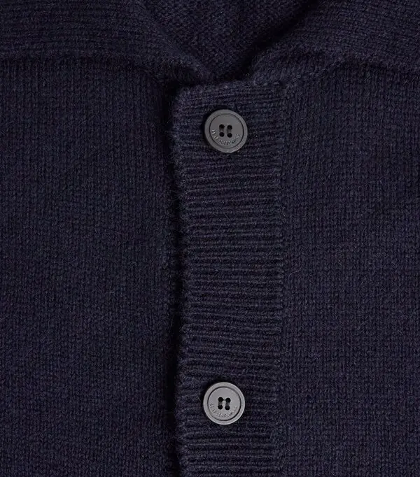 LE17SEPTEMBRE Wool-alpaca Collar Cardigan - Navy
