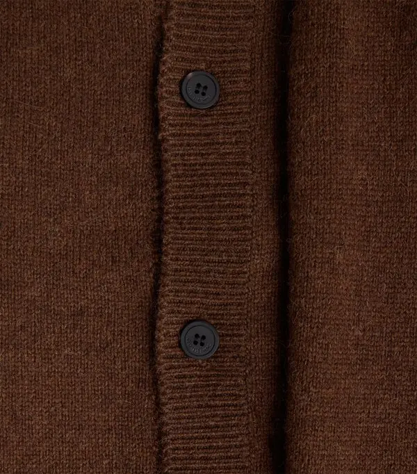 LE17SEPTEMBRE Wool-alpaca Collar Cardigan - Brown