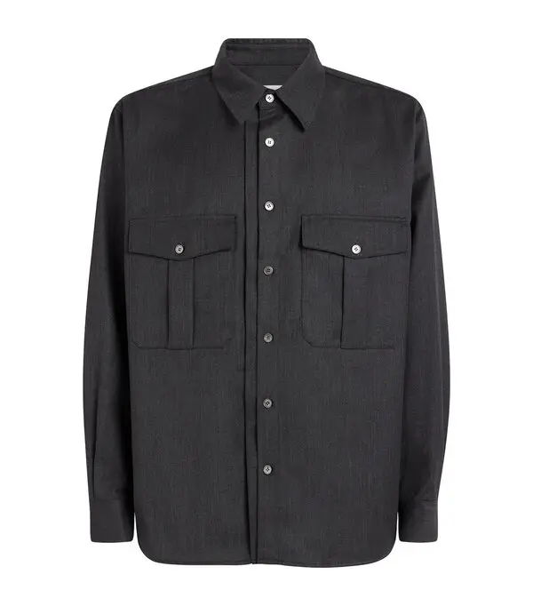 LE17SEPTEMBRE Wool-blend Two-pocket Overshirt