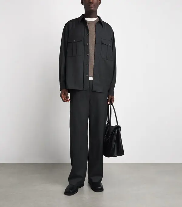 LE17SEPTEMBRE Wool-blend Two-pocket Overshirt