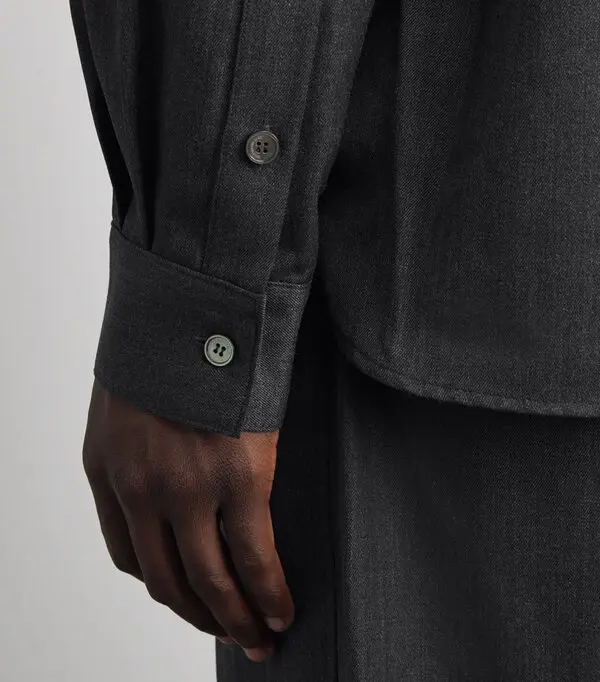 LE17SEPTEMBRE Wool-blend Two-pocket Overshirt