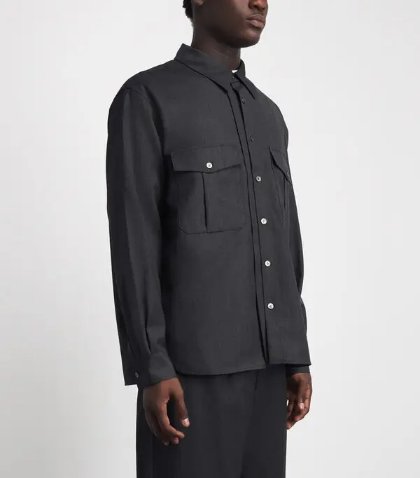 LE17SEPTEMBRE Wool-blend Two-pocket Overshirt