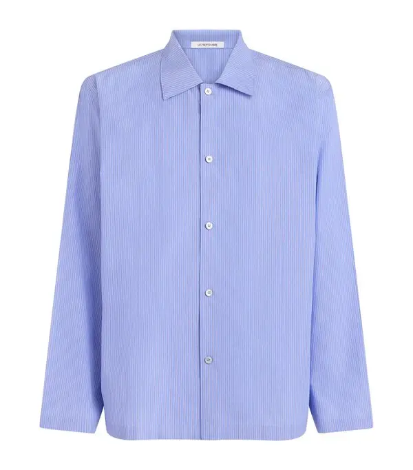 LE17SEPTEMBRE Cotton Stripe Pyjama Shirt - Blue