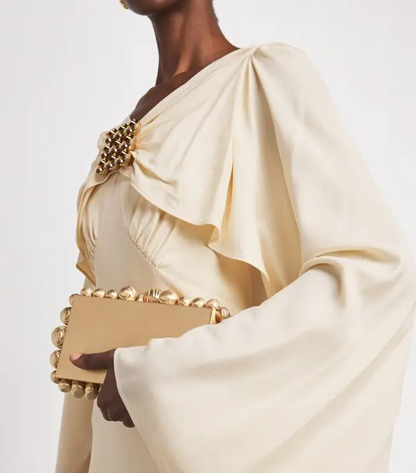 Rabanne Cape-sleeve Gown