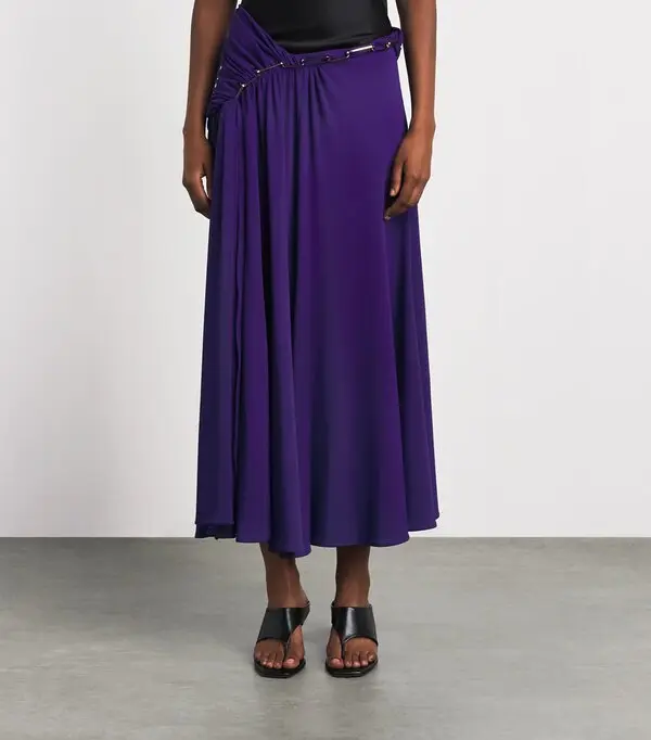 Rabanne Draped Chain Midi Skirt