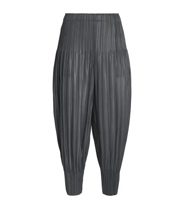 Issey Miyake Fluffy Basics Tapered Trousers - Grey