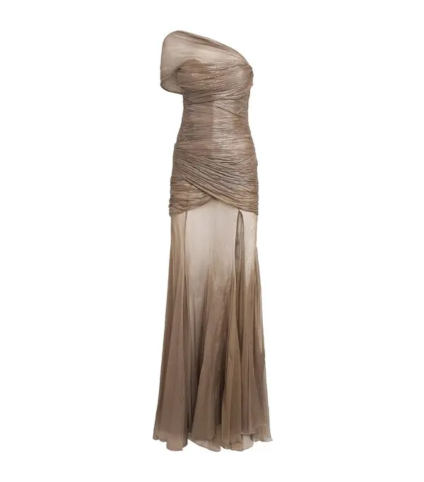 MARIA LUCIA HOHAN Silk Marimar Gown - Brown