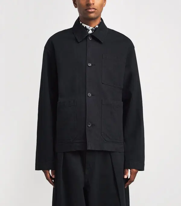 JW Anderson Oversized Cotton Herringbone Shirt