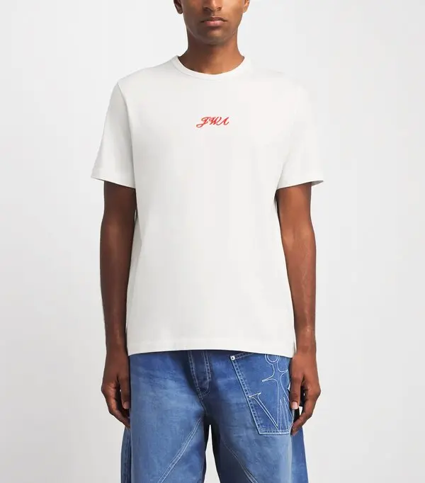 JW Anderson Cotton Logo-embroidered T-shirt