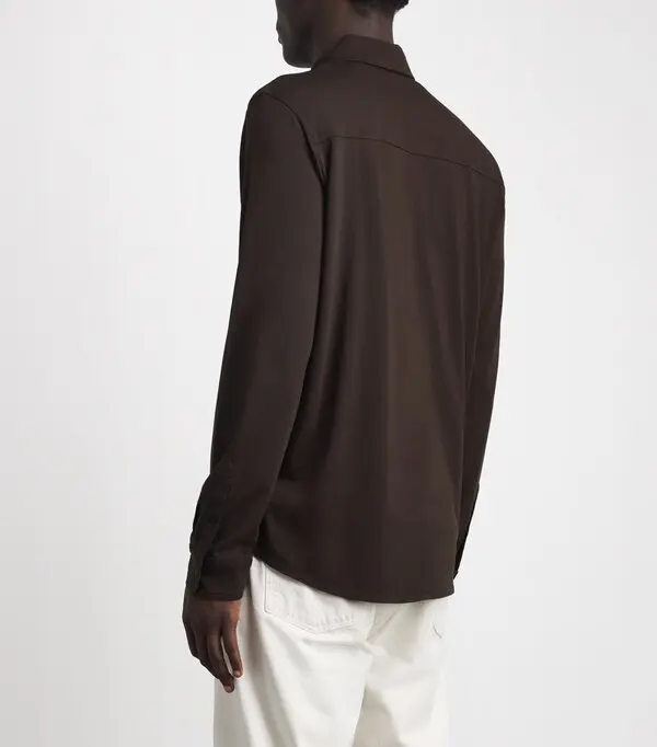 Paige Pima Cotton Cosgrove Shirt - Brown
