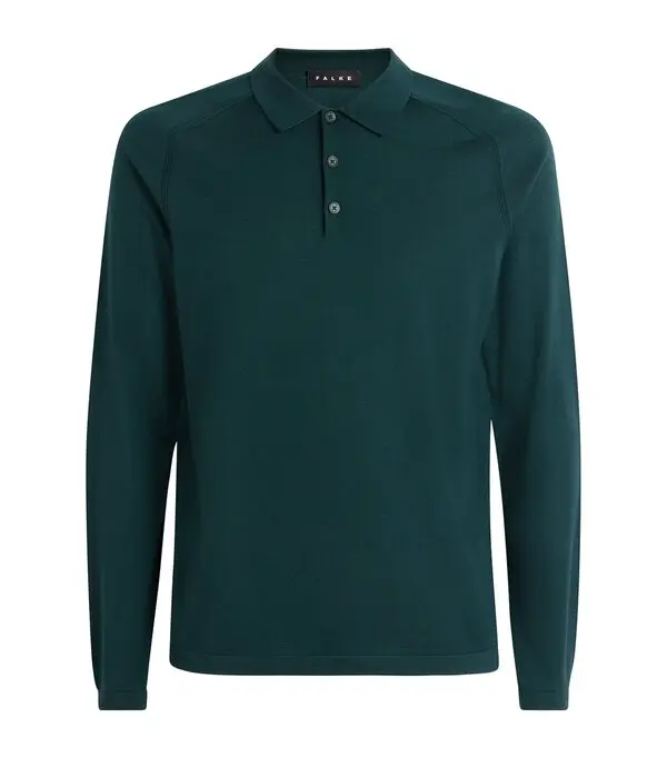 Falke Ultrafine Merino Wool Polo Shirt - Green