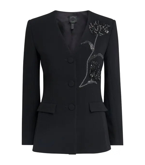 Huishan Zhang Wool Brynn Blazer - Black