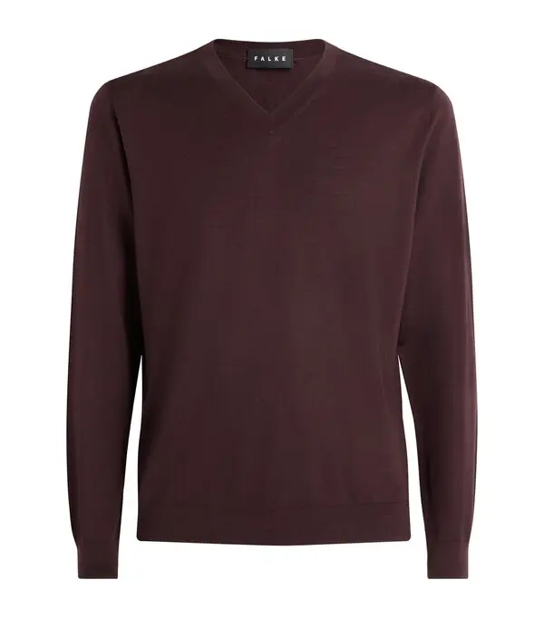 Falke Ultrafine Merino Wool V-neck Sweater