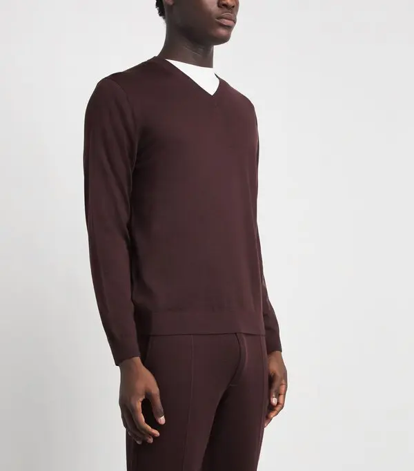 Falke Ultrafine Merino Wool V-neck Sweater