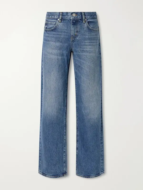 FRAME The Saturday Low-rise Straight-leg Jeans - Blue