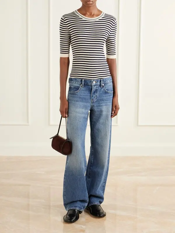 FRAME The Saturday Low-rise Straight-leg Jeans - Blue