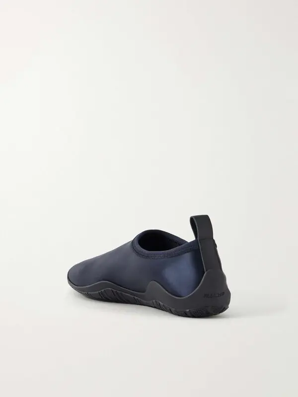 JIL SANDER Elbe Rubber-trimmed Satin Flats