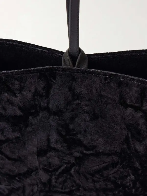 VALESQUE Bundle Leather-trimmed Velvet Clutch