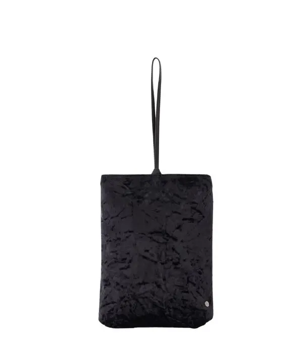 VALESQUE Leather-trimmed Velvet Clutch