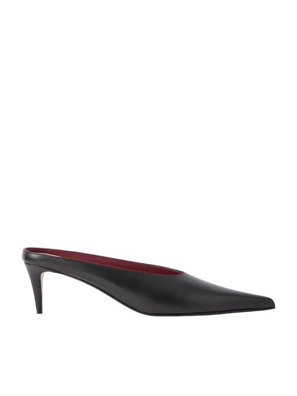 Magda Butrym Leather Mules - Black