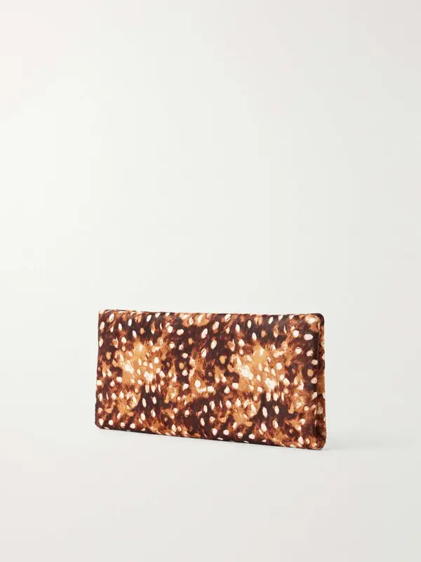 Staud Muse Animal-print Calf Hair Clutch