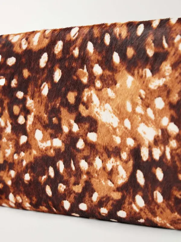 Staud Muse Animal-print Calf Hair Clutch