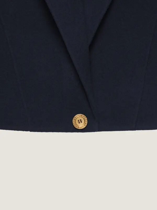 Givenchy Cropped Coat In Double Face Wool And Cashmere