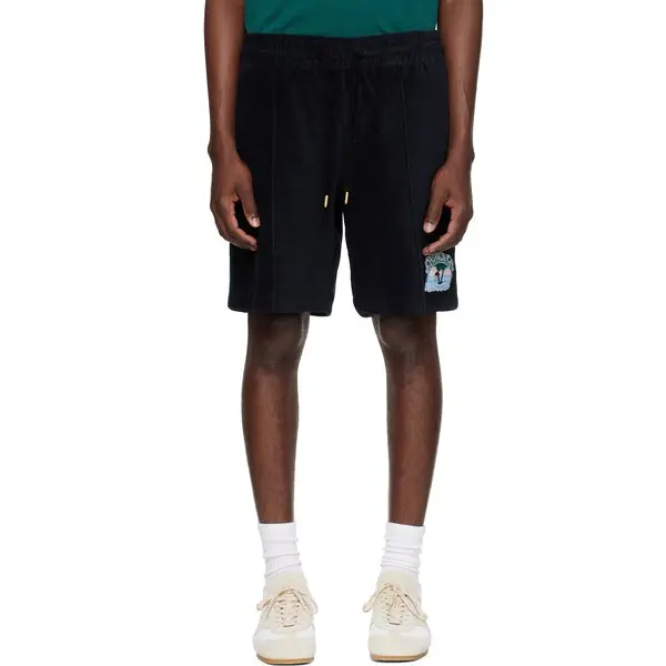 Casablanca Embroidered Drawstring Shorts - Black
