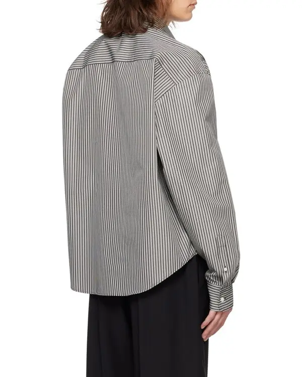 AMI Paris Poplin Striped Button-up Shirt
