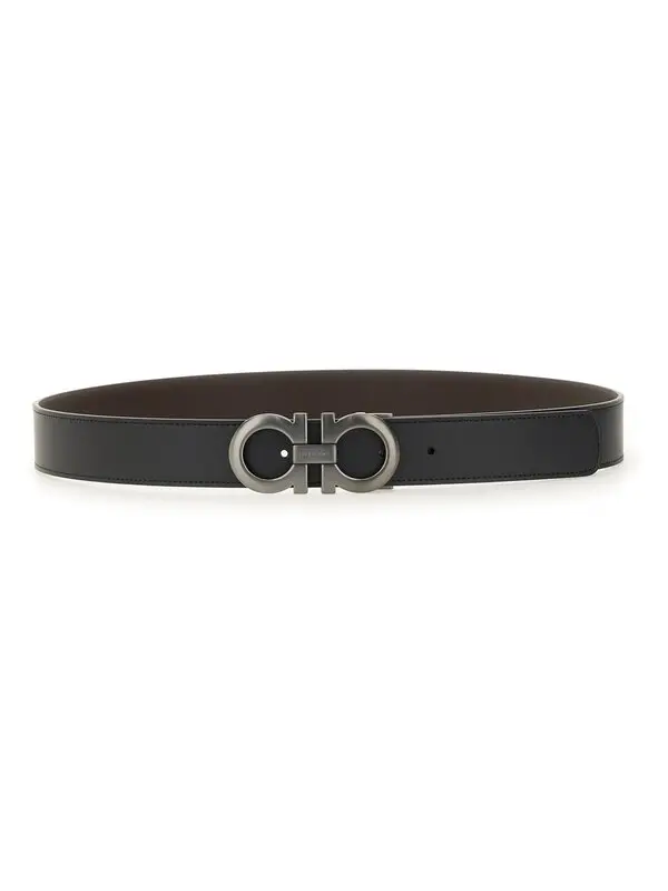 FERRAGAMO Cintura Reversibile Gancini