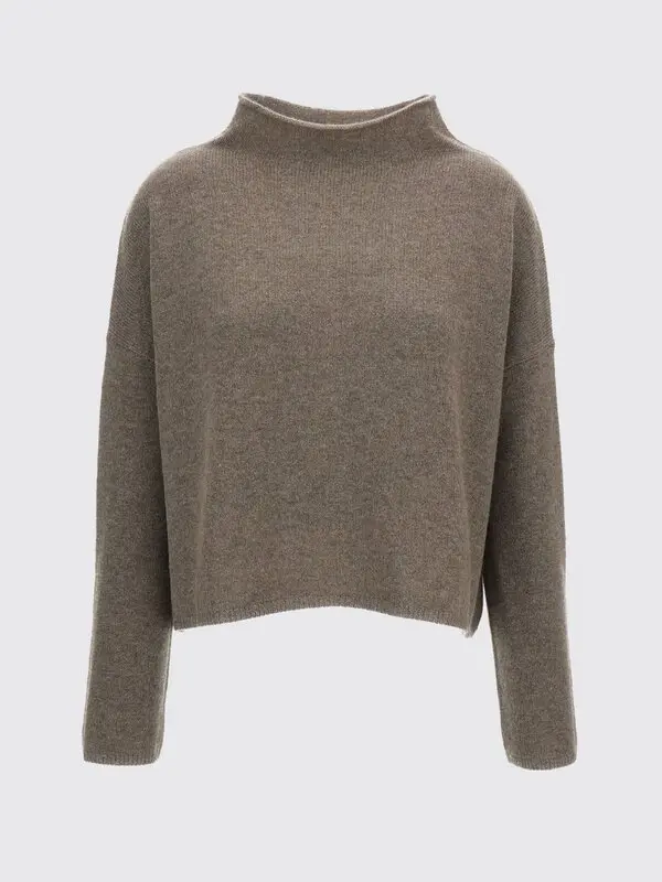 LISA YANG Pure Cashmere Funnel Neck Jumper With Dropped Shoulders